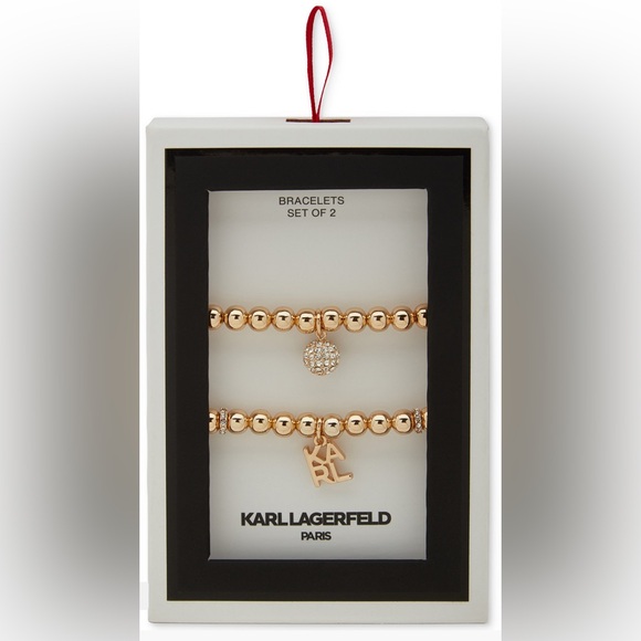 Karl Lagerfeld | Jewelry | Karl Lagerfeld 2pc Set Logo Pav Fireball ...